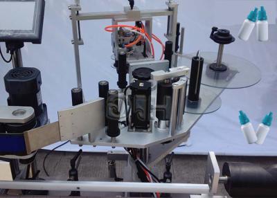 China Vertical Sticker Labeling Machine , Round Bottle Labeling Machine Top / Bottom 2 Sides for sale