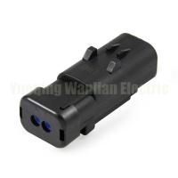 China 776428-1 Male Black Receptacle Waterproof Auto Connector 2 Pin for sale