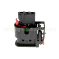 China 3 Pin 1488992-5 1.2 Series Auto Waterproof Plug AC Assembly Black Electrical Connector Cable Wiring Socket for sale