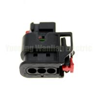 China 3 Pin 1488992-5 1.2 Series Auto Waterproof Plug AC Assembly Black Electrical Connector Cable Wiring Socket for sale