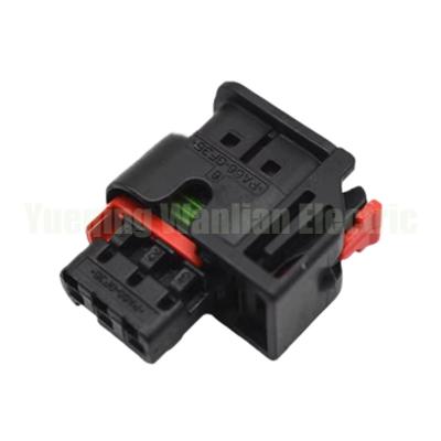 China 3 Pin 1488992-5 1.2 Series Auto Waterproof Plug AC Assembly Black Electrical Connector Cable Wiring Socket for sale