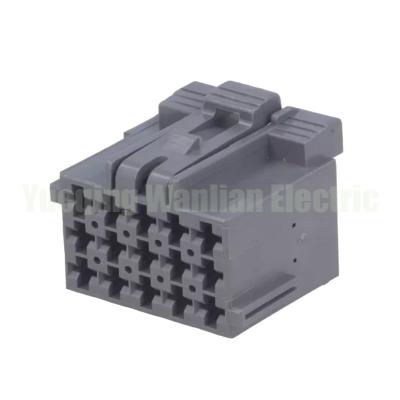 China 15 Pin 1-967623-6 Car Unsealed Connector Auto Modification Plug Parts Grey Automotive AC Assembly Wiring Socket for sale