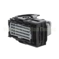 China 48 Pin 64320-1318 Sealed Hybrid Modular Wiring Plug Left Wire Output Black Connector Socket for sale