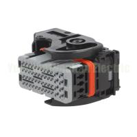 China 48 Pin 64320-1318 Sealed Hybrid Modular Wiring Plug Left Wire Output Black Connector Socket for sale