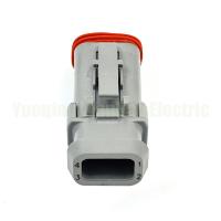 China 4 Way DT06-4S-E008 Deutsch DT Series Socket Plug Automotive Connector Plug Grey for sale