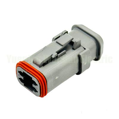 China 4 Way DT06-4S-E008 Deutsch DT Series Socket Plug Automotive Connector Plug Grey for sale