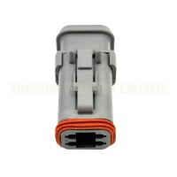 China 4 Way DT06-4S-E008 Deutsch DT Series Socket Plug Automotive Connector Plug Grey for sale