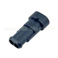 China 2 Pin 282104-1 Automotive Connector Housing Black 1.5 Series Connectors for sale