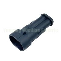 China 2 Pin 282104-1 Automotive Connector Housing Black 1.5 Series Connectors for sale