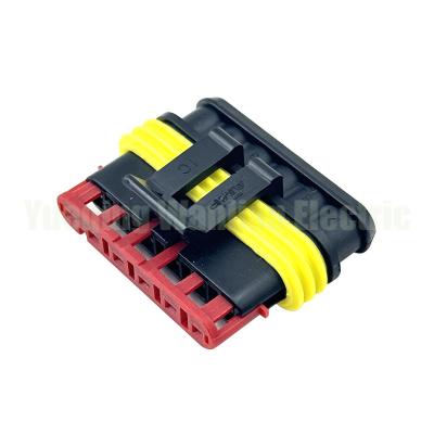 China 6 Pin 282090-1 Socket Circular Superseal Crimp Without Contacts Auto Wire Connector for sale