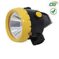 China Safety Industrial Cordless Miner Cap Light 1w 4000lux 2ah Rechargeable Led for sale