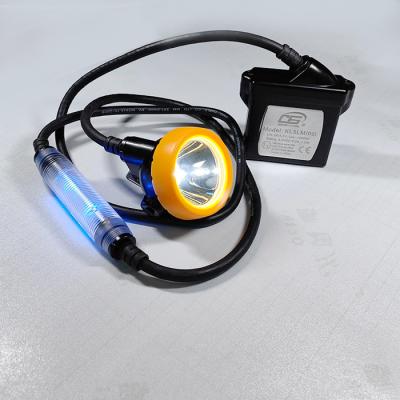 China ATEX CE LED Mining Headlamp 20000 Lux With Blue Rear Light for sale