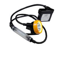 China 20000Lux LED Underground Mining Light Rechargeable Miner Head Lamp With Blue Rear Light for sale