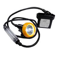 China Advanced LED Miners Cap Lamp With Rechargeable Battery And Blue Backlight for sale