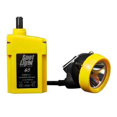 China LED Miner Head Lamp 20000lux IP68 Rechargeable Mining Light for sale