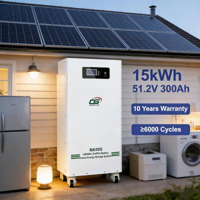 China NK005 48V 51.2V 15kWh 300Ah Lifepo4 Battery Pack Lithium Batteries Solar Power Home Energy Storage Battery System with BMS for sale