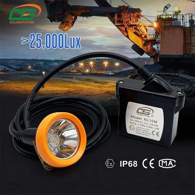 China KL10M 25000Lux LED Mining Light 10Ah Rechargeable IP68 Waterproof Miner Headlamp for sale