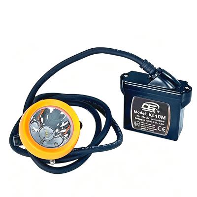 China 10Ah Li-ion Battery 25000Lux Output IP68 Waterproof Mining Light Miner Head Lamp Underground Cap Lamp for sale
