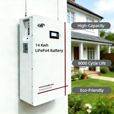 China Wall-Mounted Split Home Energy Storage 51.2V 10kWh LiFePO4 Battery off Grid with Built-in BMS Protection and CAN Communication for sale