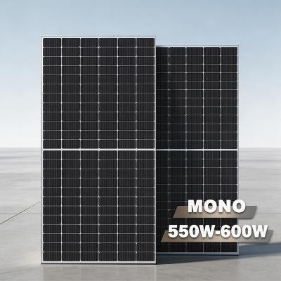 China 500-550W Solar Plate Long Cycle Life Black Solar Panel Power Solution for Home Energy Projects for sale