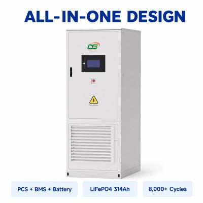 China Wholesale All in One Liquid Cooling LiFePO4 Energy Storage System Cabinet 261kWh 125kW High Voltage BESS for sale