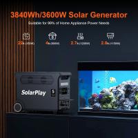China Wholesale 3840Wh 3600W LiFePO4 Solar Generator Fast Charging MPPT Off Grid Outdoor Camping Power Supply US Stock for sale