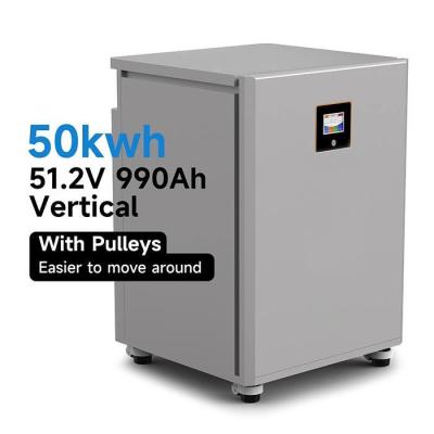 China 51.2V 1000Ah LiFePO4 Battery Pack 50kWh Deep Cycle 8000 Cycles 300A Solar Energy Storage System for Home Off Grid for sale