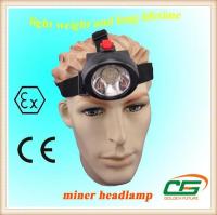 China 3.7 V Mini LED Miners Cap Lamp 4000lux 2.8Ah For Construction / Marine for sale
