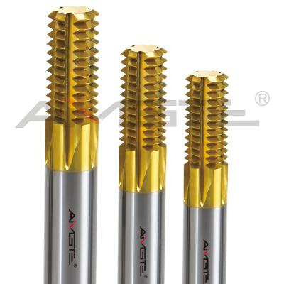 China NPT CNC Thread Milling Bit TiN Coating Right Hand End Mill 1/2 Inch for sale