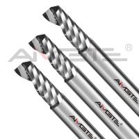 China 0.8μm Single Flute Router Bits Uncoated CNC Router Drill Bits H6 For MDF Plywood for sale