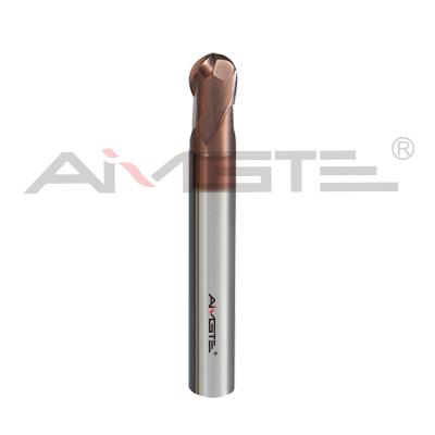 China 0.2μm Carbide End Mill Customized 2 Flute Ball End Mill HRC60	For Hardened Mold for sale