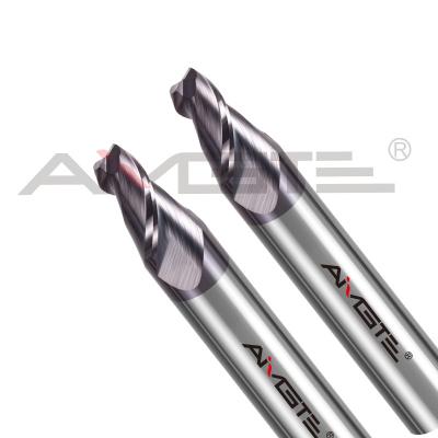 China 0.4μm 2 Flute End Mills Solid Carbide Taper End Mill Customized With TiAlN Coating for sale
