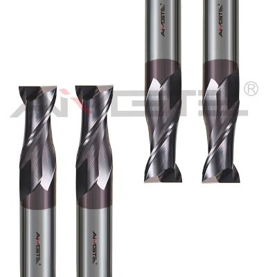 China 2 Flutes Carbide End Mill Cutter 30 Degree 45 Degree TiAlN Coated End Mills for sale