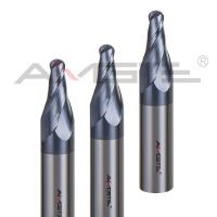 China High Speed Carbide End Mill HRC45 Carbide Tapered Ball End Mill For CNC Metal Milling for sale