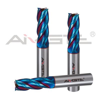 China HRC65 Carbide End Mill 10mm End Mill For Hardened Steel And Titanium for sale