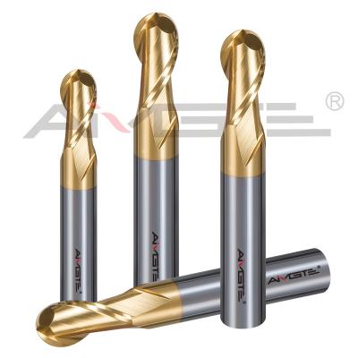 China 0.6μm 0.4μm TiN Coated End Mills 8mm CNC End Mill Bits For Iron for sale