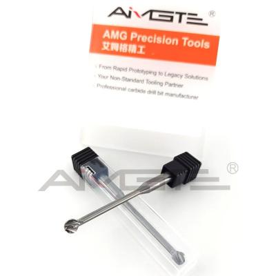 China No Coating Custom End Mill Lollipop Ball End Mill Bit 6mm 4 Flutes Reduced Shank for sale