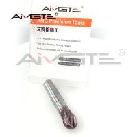 China 4 Flutes Custom End Mill Ball Nose Lollipop Milling Cutter 16mm With AlTiN Coating for sale