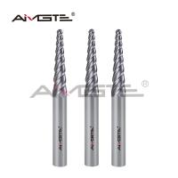 China 0.6μm 4 Flutes End Mill Taper Ball Nose Milling Cutter Customized For Non-Ferrous Metals for sale