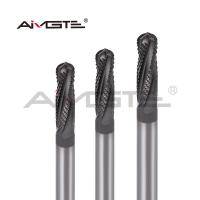 China 4 Flutes Graphite End Mill Ball Nose Carbide Roughing End Mills 0.6μm for sale