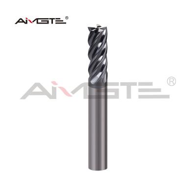 China 5 Flutes Carbide End Mill 35 Degree / 45 Degree TiAlN End Mill Optimized For Steel for sale