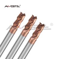 China 4 Flute Carbide End Mill 1mm - 12mm For Steel HRC 55 for sale