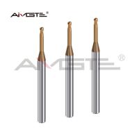 China 0.3mm - 6mm Carbide Ball Nose End Mill 2 Flute Ball Nose Router Bit Deep Groove 3D Engraving for sale