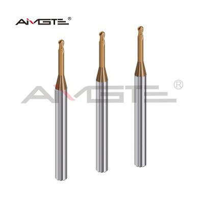 China 0.3mm - 6mm Carbide Ball Nose End Mill 2 Flute Ball Nose Router Bit Deep Groove 3D Engraving for sale