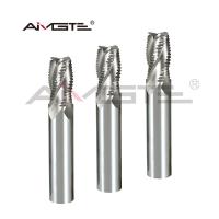 China 4 Flute Carbide Roughing End Mill High Feed Serrated End Mill h6 For Steel / Stainless for sale