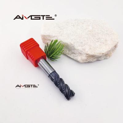 China 4 Flute Roughing End Mill For Steel With AlTiN Coating High Performance Carbide Router Bit For CNC Milling for sale