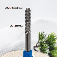 China 4mm 6mm Carbide End Mills for PCB - Corn Tooth Tungsten Steel Engraving Cutters for Circuit Board Machining for sale
