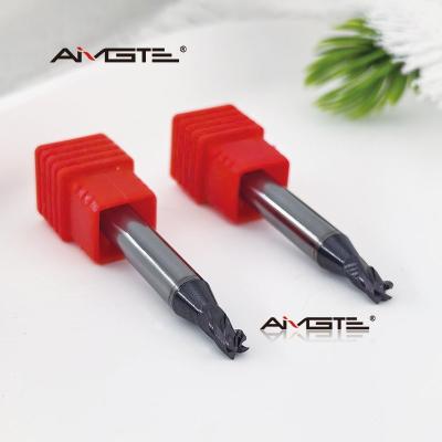 China Custom 3.7mm 4 Flute Carbide Flat End Mill Specialized for Steel Machining TiCN AlTiN Coating Options Available for sale