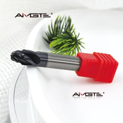 China 4 Flute Carbide Stepped Ball End Mill Precision Forming Cutter for 3D Profiling CNC Milling Tool Multi Level Radius Cutting 2mm-12mm Diameter for sale