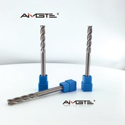 China 150mm Full Length 4 Flute Carbide End Mill for Soft Metals Die Cast Aluminum Copper Brass for sale